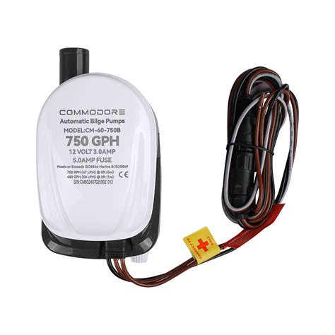 Commodore 60 Series 1100 Gph 12v Automatic Bilge Pump