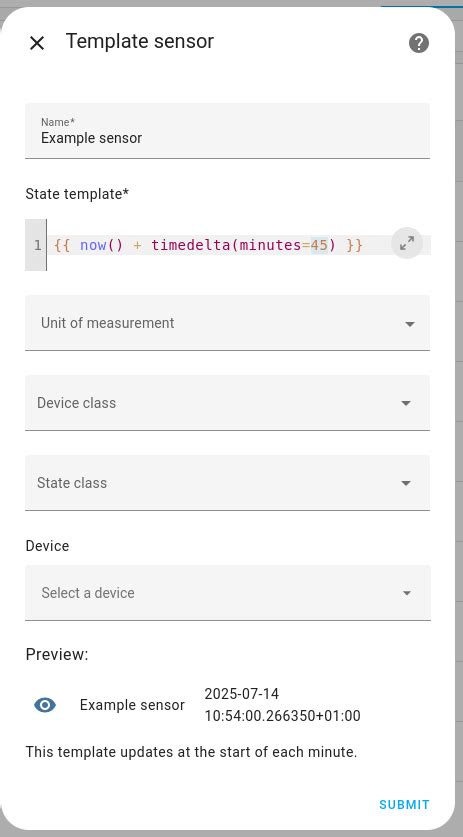 Adding Minutes From Sensor To Current Timestamp Configuration Home
