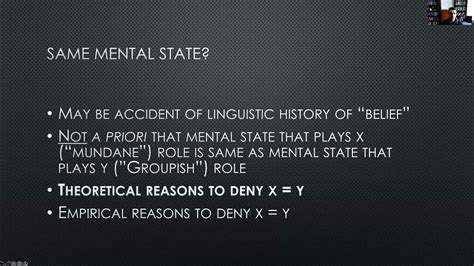 Neil Van Leeuwen Two Theoretical Roles For “belief” Youtube