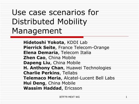 ppt use case scenarios for distributed mobility management powerpoint
