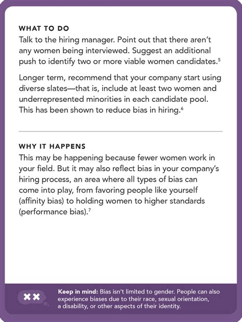 50 Ways To Fight Bias Card Activity Buy Or Download Today Lean In