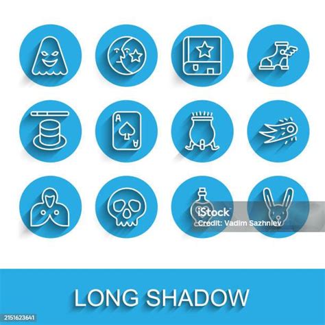 세트 라인 맨틀 망토 망토 해골 유령 사랑의 묘약 토끼 귀 카드 놀이 불덩어리 및 마녀 가마솥 아이콘이 담긴 병 벡터 가마솥에 대한 스톡 벡터 아트 및 기타 이미지 Istock