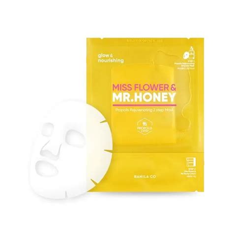 Banila Co Miss Flower And Mr Honey Propolis Rejuvenating 2 Step Mask