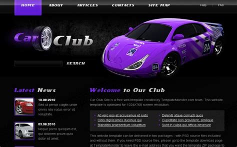 Classic Cars Black CSS Template