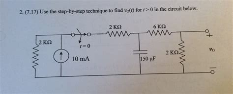 Solved Use The Step By Step Technique To Find V O T For T Chegg Com