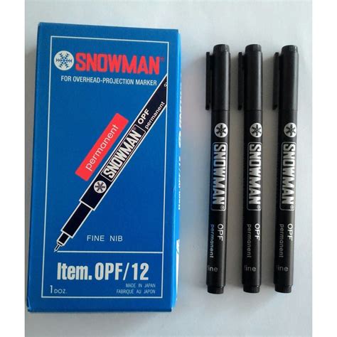 Jual Spidol Permanent Snowman Ohp Opfspidol Waterproofspidol Pulpen