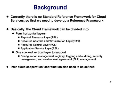 PPT A Cloud Reference Framework PowerPoint Presentation Free Download ID