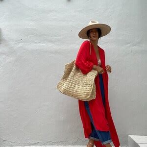 Ks Summer Kimonovacation Look Loose Fit Robebeach Cover Etsy