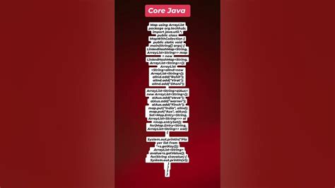 Using Map With Arraylist In Java Storing Lists Of Data Youtube