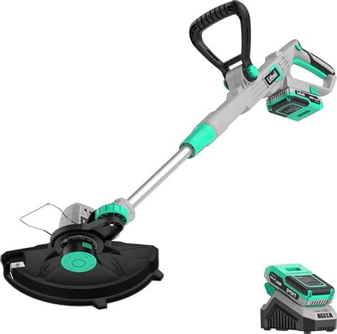 Steelite 20V 12 Inch Cordless String Trimmer Wheeled Edger Battery Powered Weed Wacker For Lawn