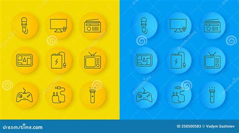 Set Line Gamepad Gps Device With Map Power Bank Charge Cable