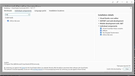 Trying To Add Linq Tool From Code Tools But It Is Not Reflecting In Add New Items From
