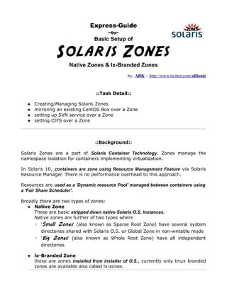 Solaris Zones Native Lxbranded A TechXpress Guide PDF