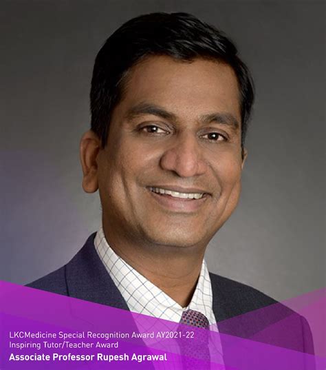 Associate Professor Rupesh Agrawal Was Recently Awarded The Inspiring