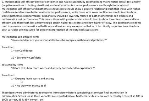 6 Mathematics Self Efficacy Level Of Confidence One
