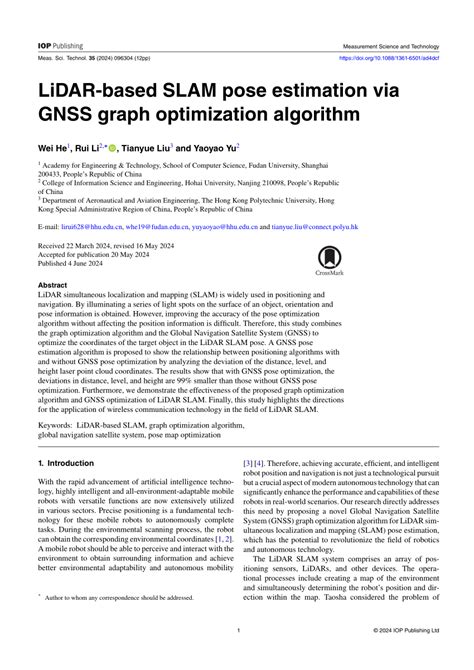 Lidar Based Slam Pose Estimation Via Gnss Graph Optimization Algorithm