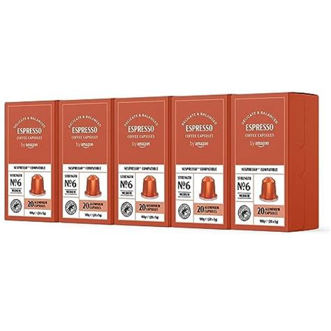 Pack 100 Cápsulas De Café De Aluminio Espresso 100 Arábica Compatibles Con Nespresso By Amazon