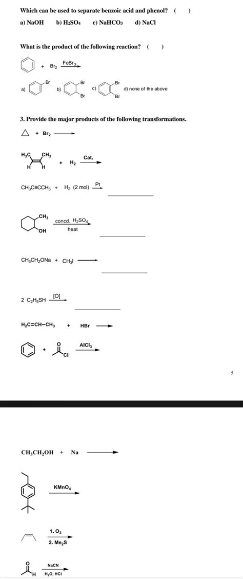 Solved 1 Write A Structural Formula Or Give An Appropriate