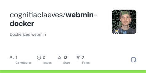 GitHub Cognitiaclaeves Webmin Docker Dockerized Webmin