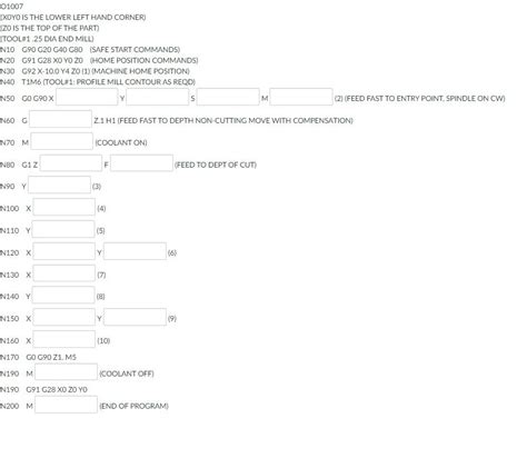 solved 2 write a word address program for milling the
