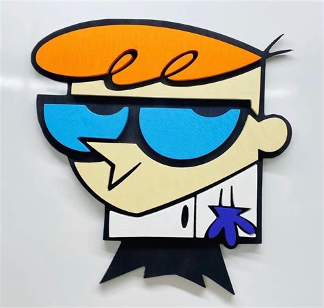 Dexters Laboratory Cn Wood Sign Cartoon Network Old School