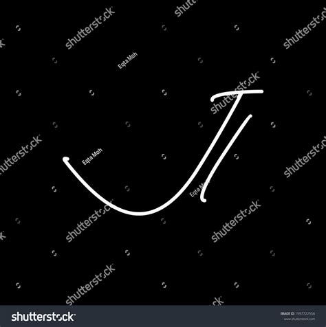 Couple Cursive Letters Initial Jl Signature Stock Vector Royalty Free