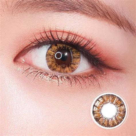 Super Crystal Brown Colored Contacts Cosplay Lenses With Doll Eye Effect