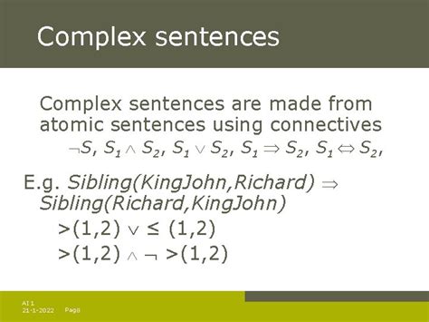 Artificial Intelligence Agents And Firstorder Logic Ai 1