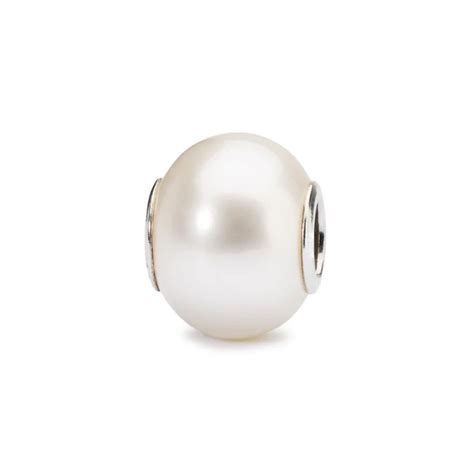 Perla Bianca Trollbeads 1 Brillantezza Iconica Gioielleria Urbinati