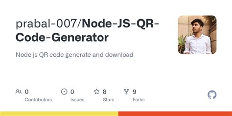 GitHub Prabal 007 Node JS QR Code Generator Node Js QR Code Generate