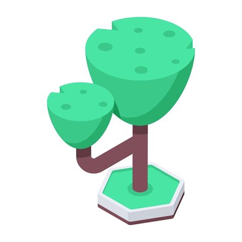 Premium Vector Garden Trees Isometric Icons
