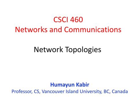 Pdf Csci 460 Networks And Communications Network Topologies Dokumen
