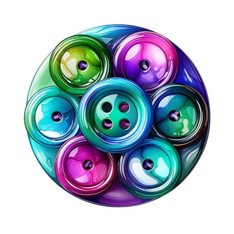 Premium Ai Image Colorful Floral Pin Button