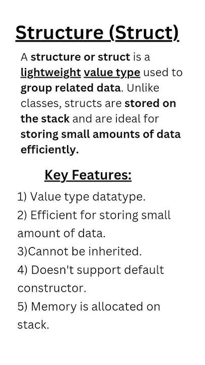 Structure Struct Csharp Structure Struct Shortsfeed Shorts Ytshorts Yt Ytshort