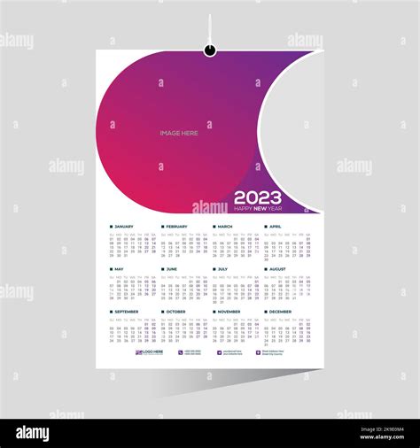 2023 Wall Vector Calendar Design Stock Vector Image And Art Alamy