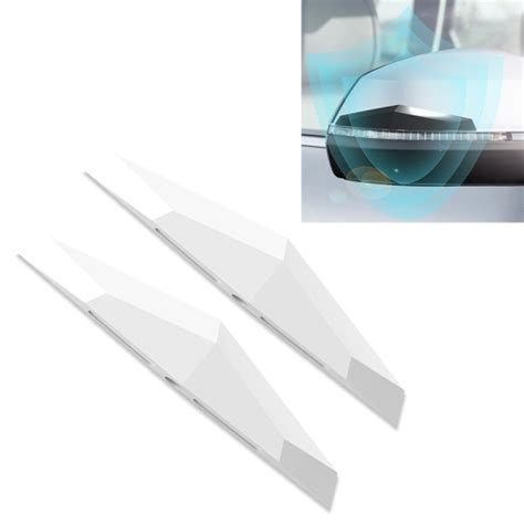 2 Pcs 유니버설 자동차 비명 범퍼 백미러 충돌 방지 스트립 보호 가드 플라스틱 트림 스티커 흰색