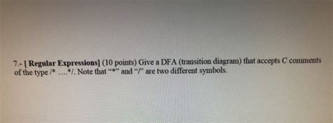Solved Regular Expressions Points Give A DFA Chegg