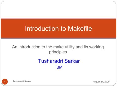 Introduction To Makefile Ppt