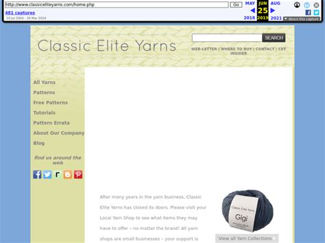 Ravelry Classic Elite Yarns Website Patterns