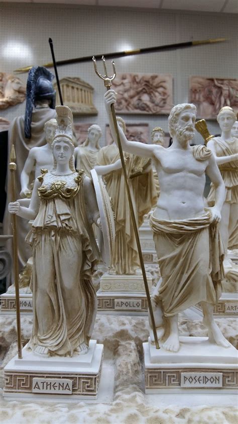 Athena And Poseidon Alabaster