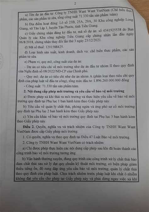 GIẤY PHÉP MÔI TRƯỜNG