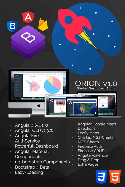 Orion Simple Angular 4 Bootstrap 4 Firebase And Material Responsive