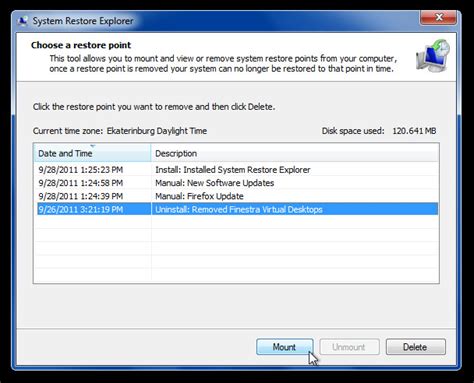 Mount Windows System Restore Points To Browse And Extract Files