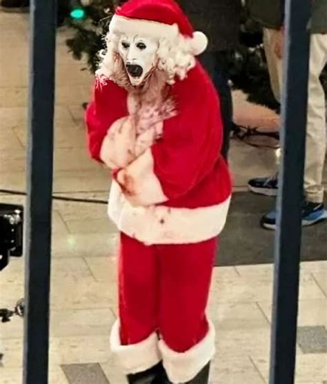 Terrifier 3 Santa Suit Art The Clown Red Santa Suit Usa Jacket