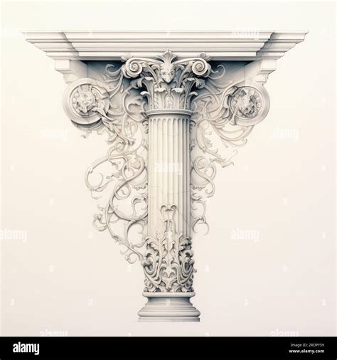 Ionic Column Law Architecture Theme Template Stock Photo Alamy