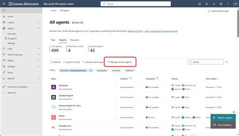 Agent Registry In The Microsoft 365 Admin Center Microsoft 365 Admin