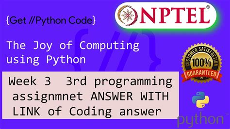 Nptel The Joy Of Computing Using Python Week 3 3rd Programming