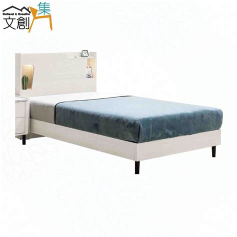 【文創集】菲可達35尺單人夜燈床台組合床頭片＋床底＋不含床墊 Pchome 24h購物