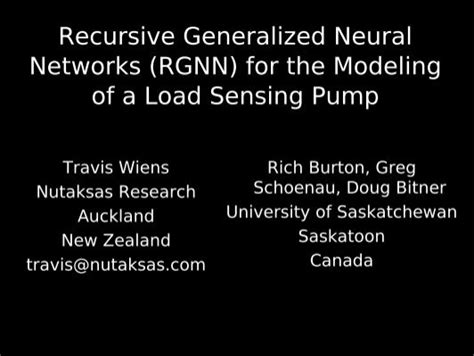 Recursive Generalized Neural Networks Rgnn For The Modeling Of