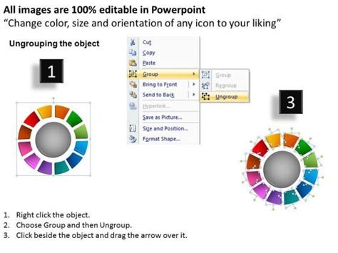 Powerpoint Theme Ring Chart Diagram Growth Ppt Template